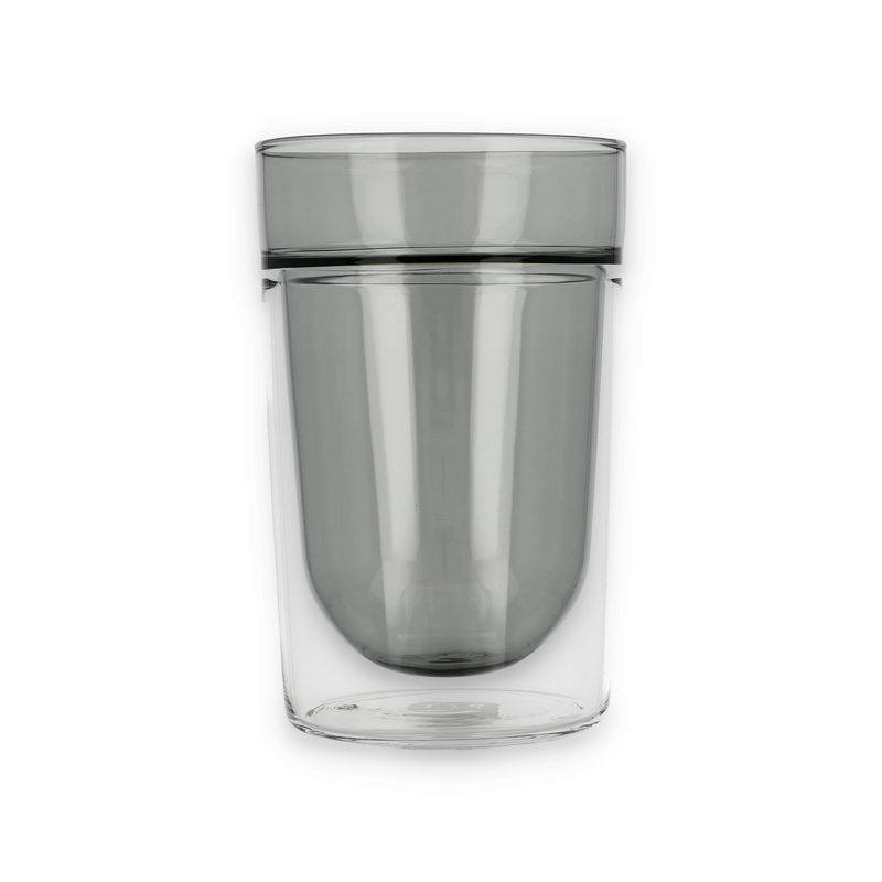 Double walled glass large grey – Paper & Tea