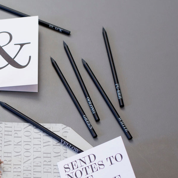 Pencils Origin Typo Set of 6 | Pencils | Shop now – PAPER & TEA